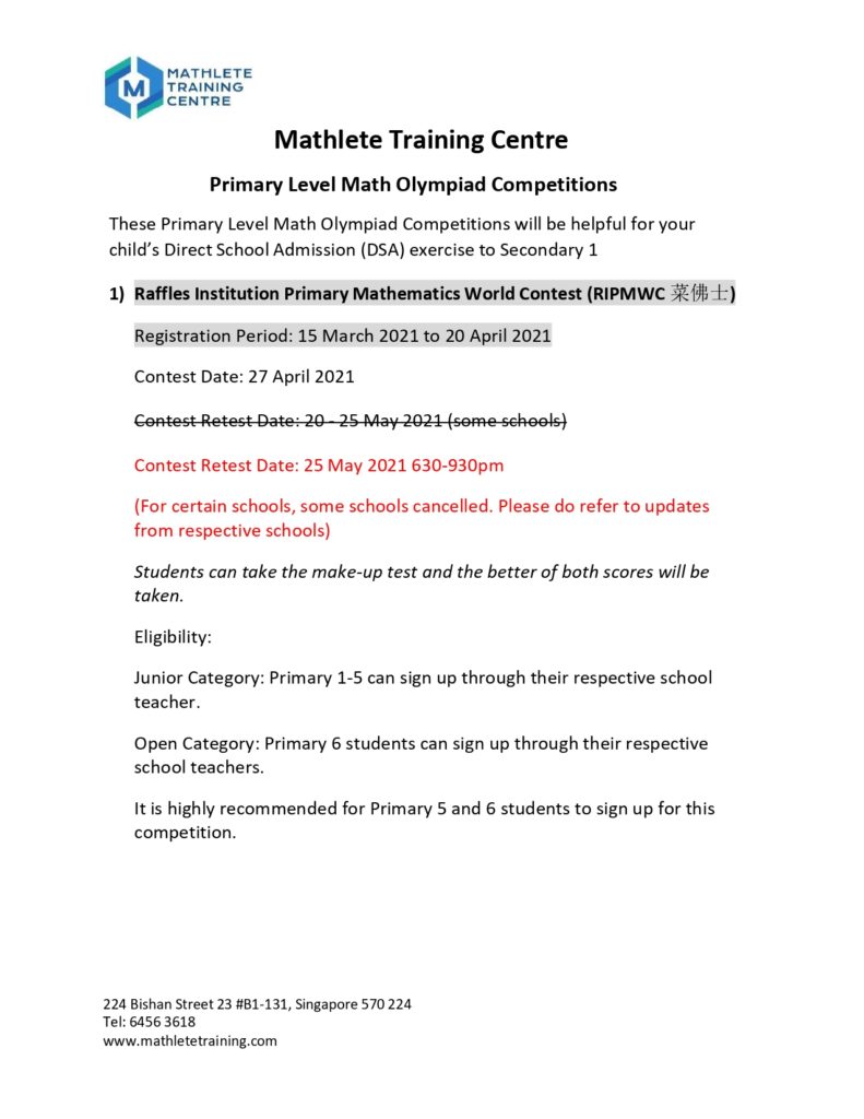 Frequently Asked Questions – Mathlete Training Centre