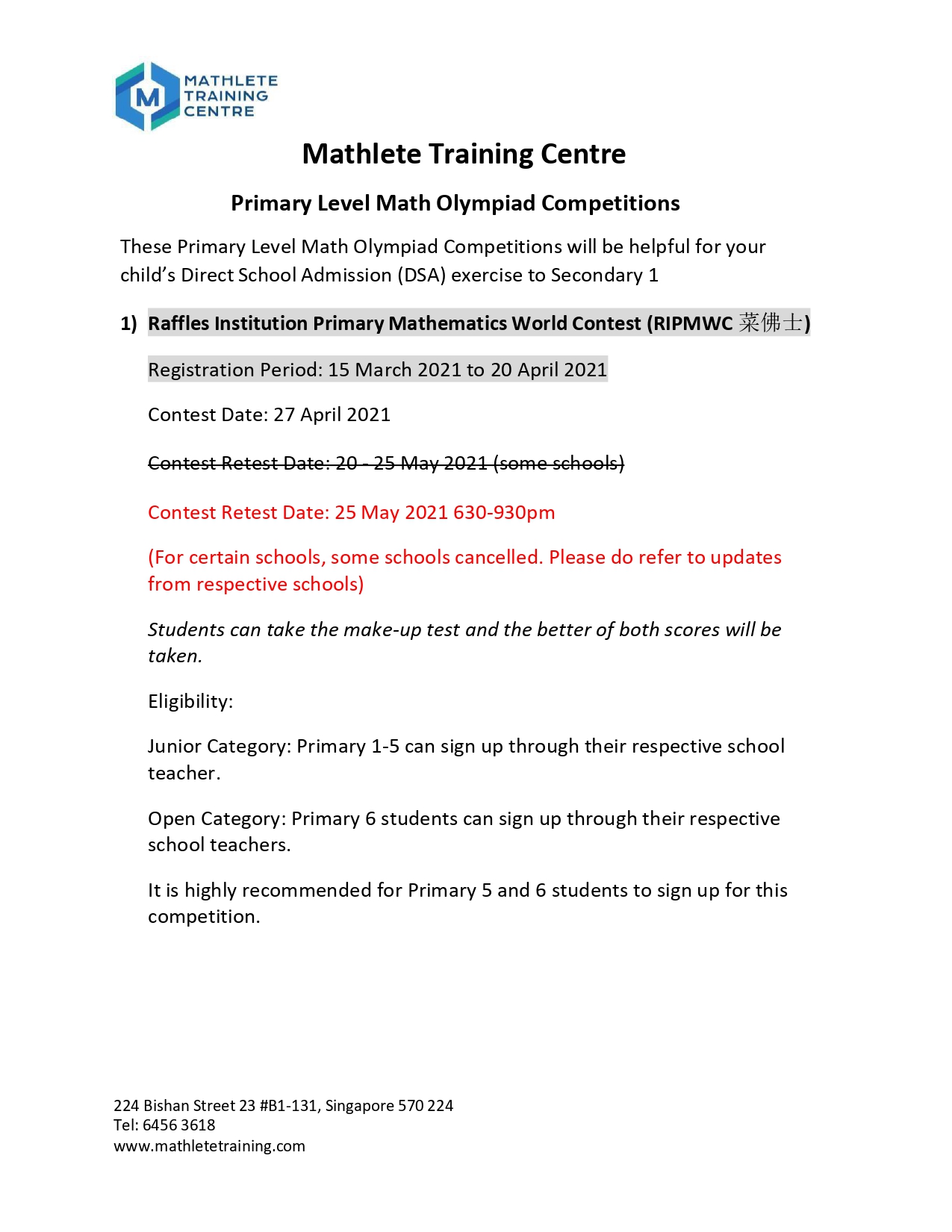 Frequently Asked Questions – Mathlete Training Centre