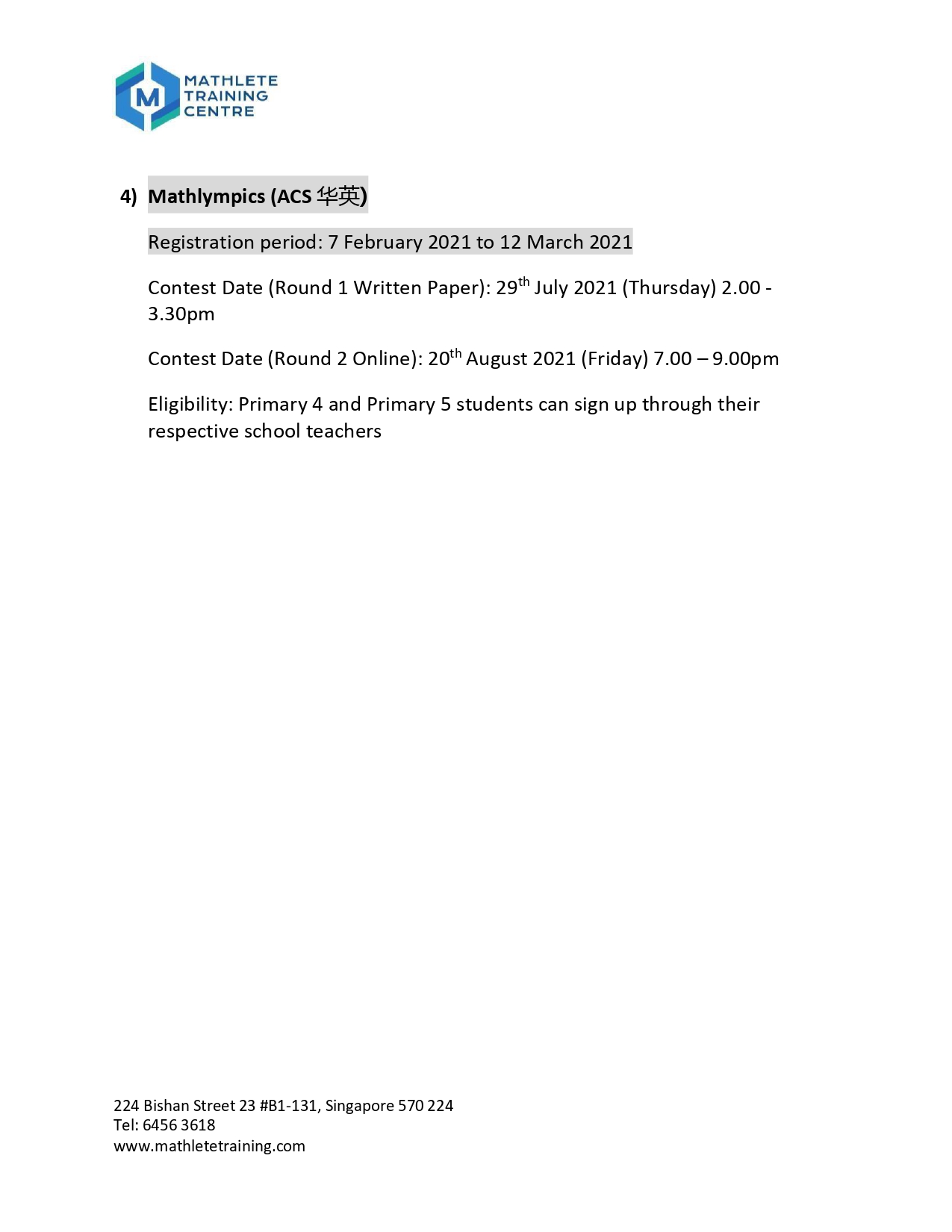 Frequently Asked Questions – Mathlete Training Centre