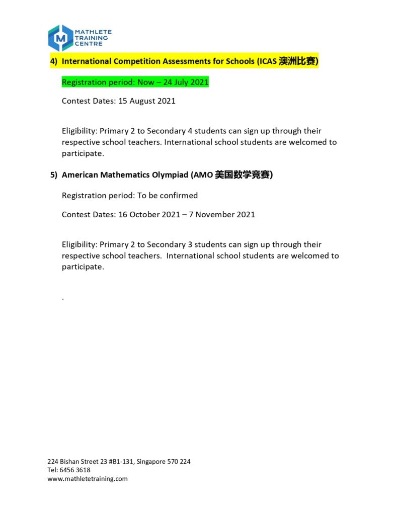 Frequently Asked Questions – Mathlete Training Centre