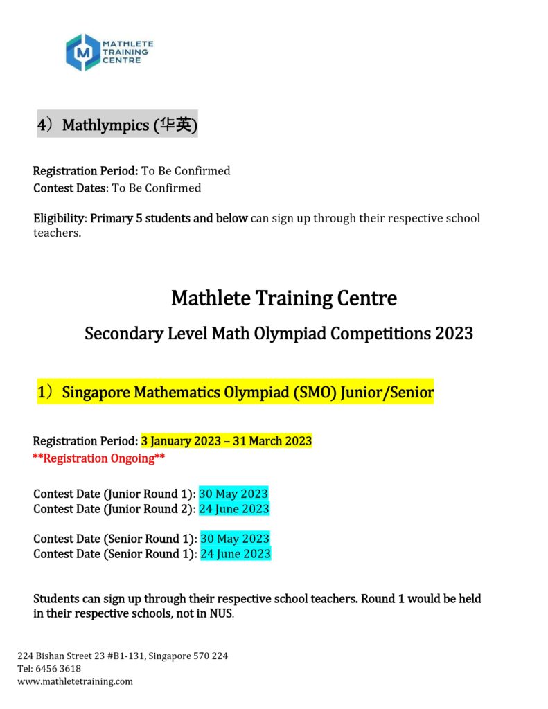 Frequently Asked Questions – Mathlete Training Centre