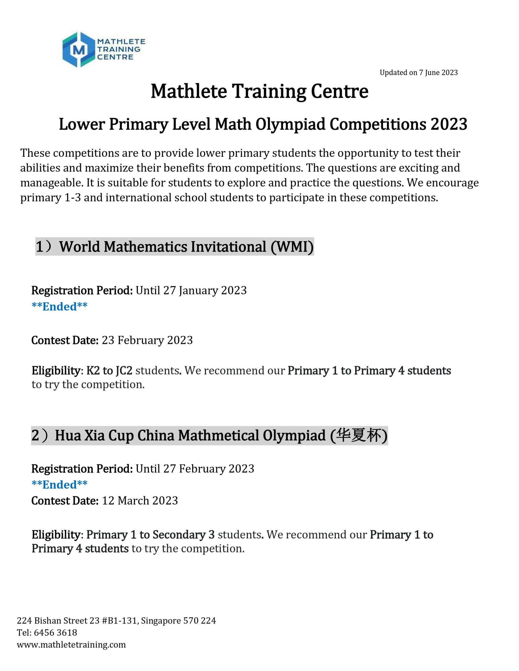 Frequently Asked Questions – Mathlete Training Centre