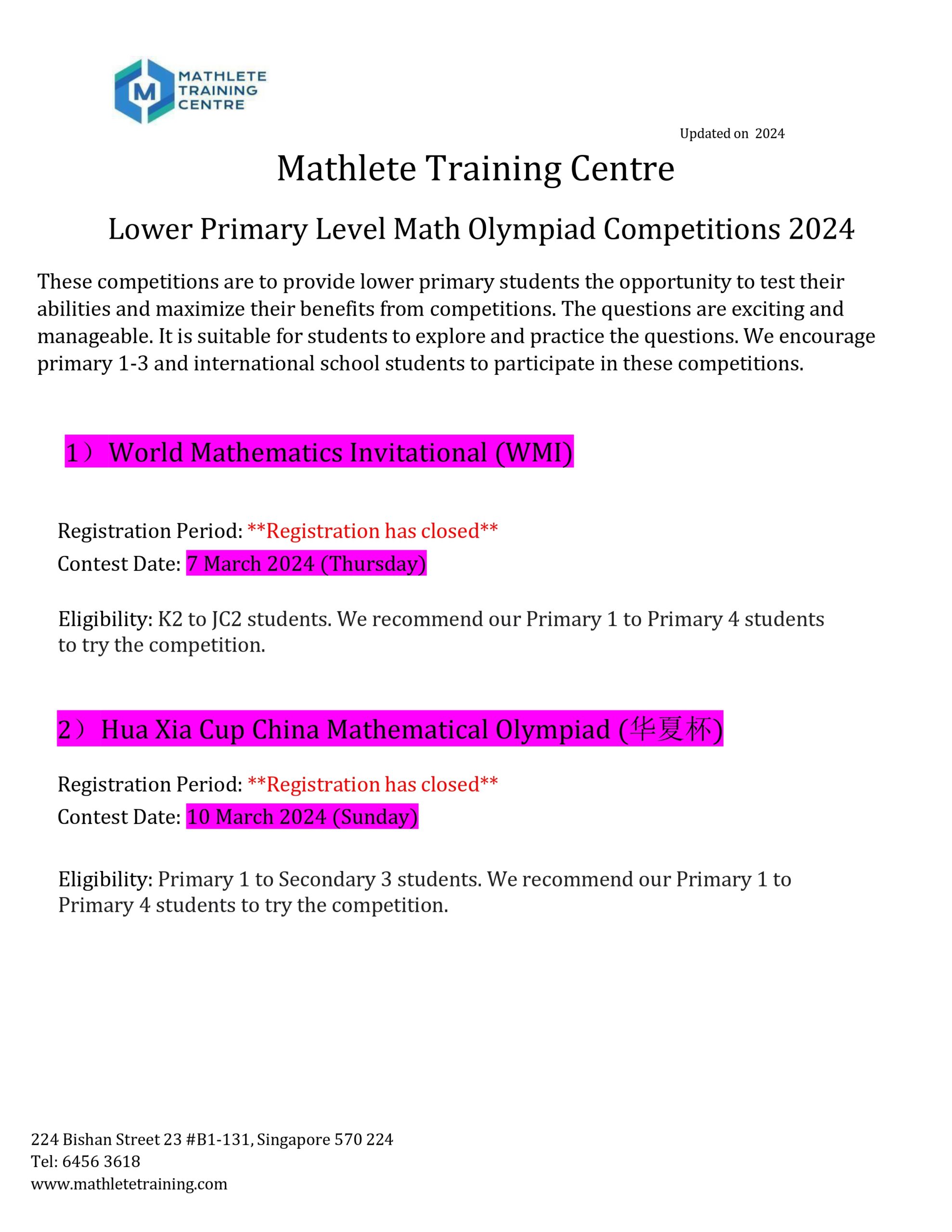 Frequently Asked Questions – Mathlete Training Centre