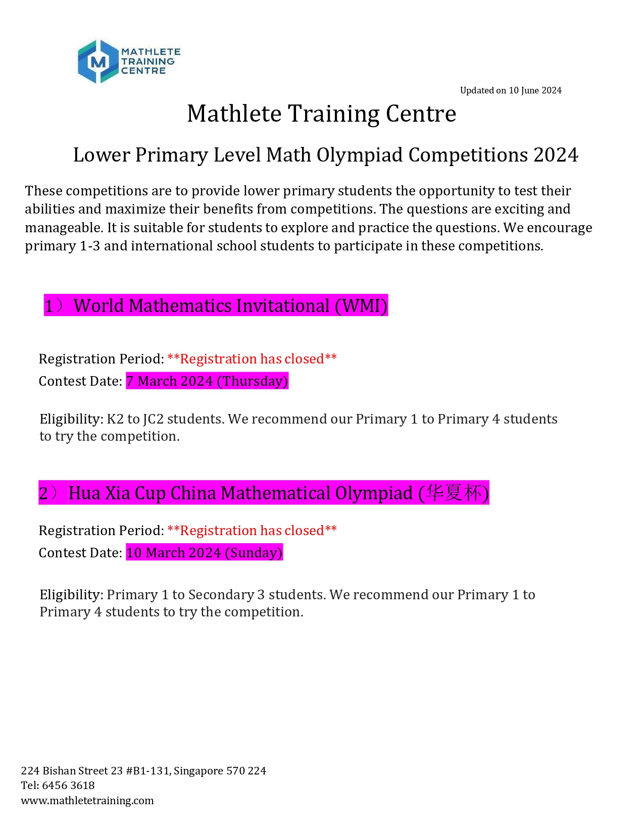 2024 Lower Primary (P1-P4) Math Olympiad Competitions – Mathlete ...