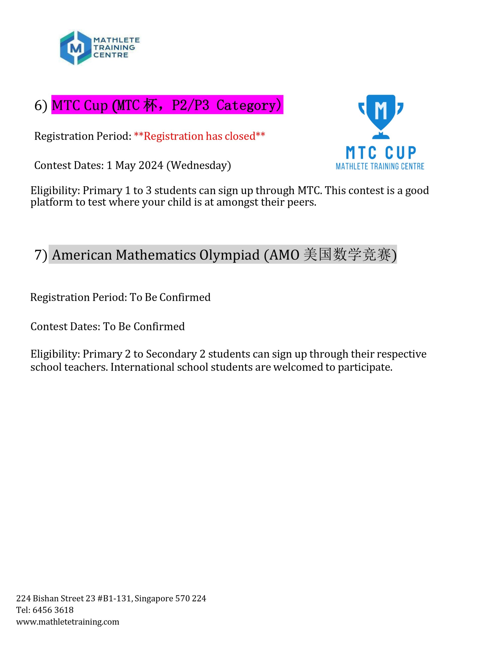 Frequently Asked Questions – Mathlete Training Centre