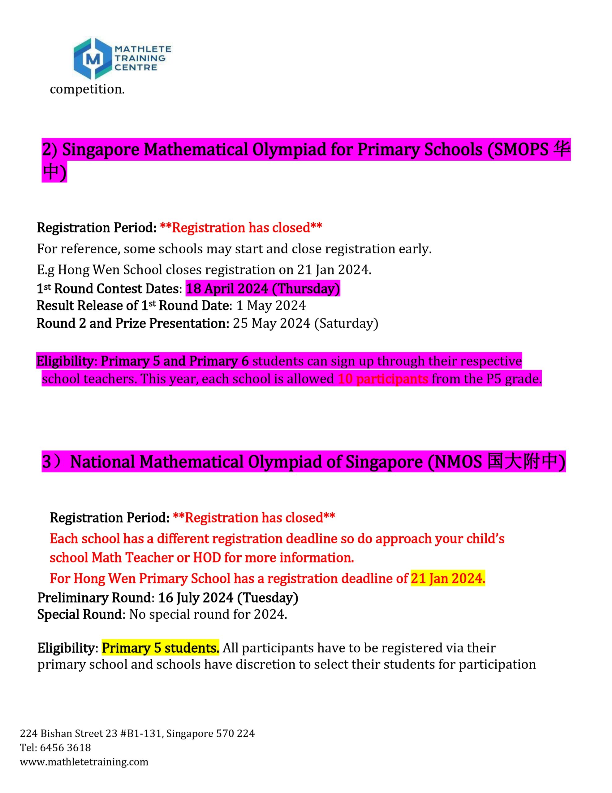 Frequently Asked Questions – Mathlete Training Centre