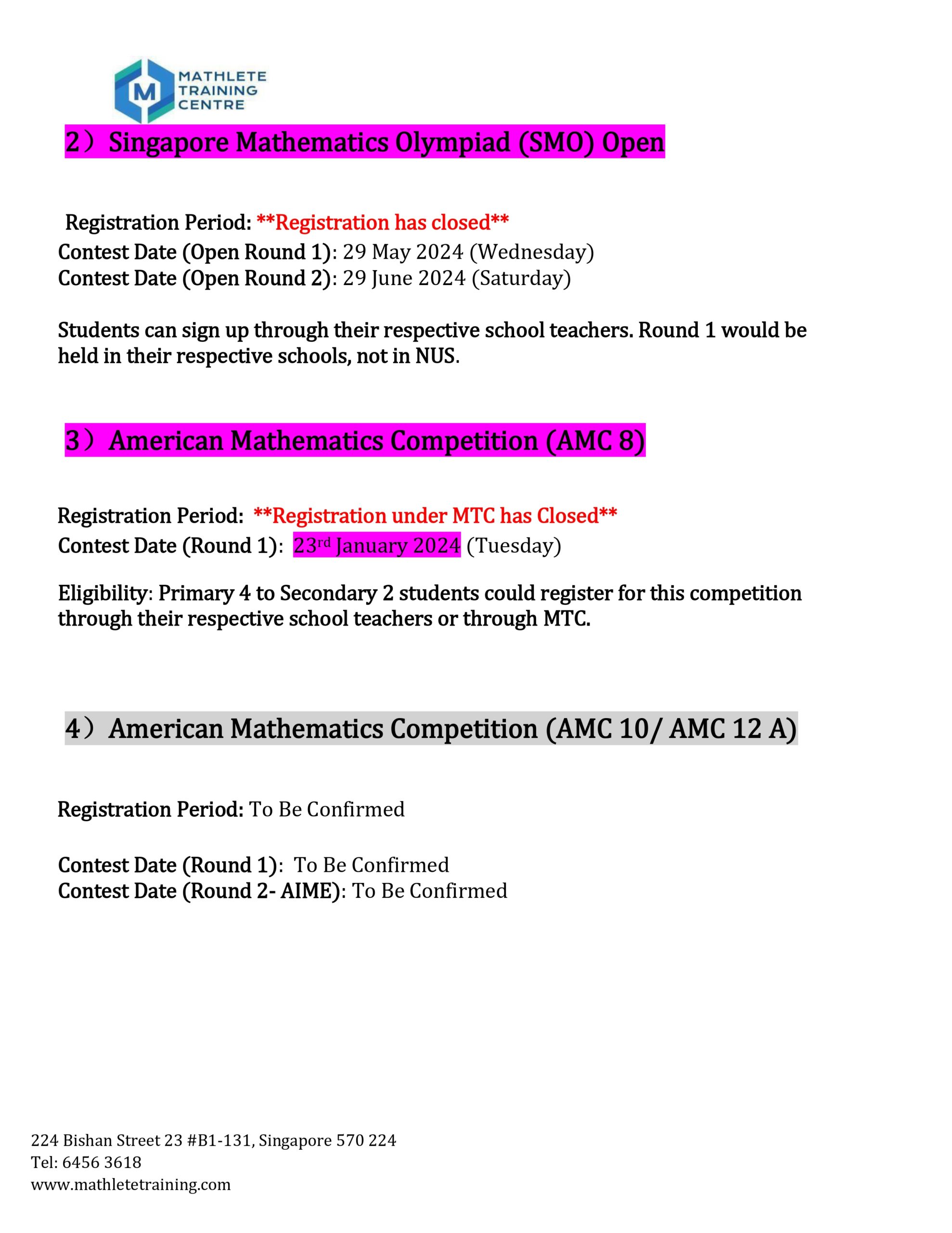 Frequently Asked Questions – Mathlete Training Centre