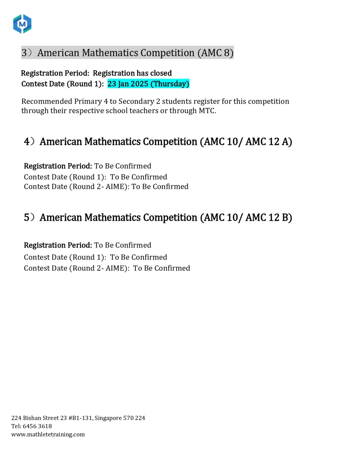 2025 Upper Primary (P4-P6) and Secondary (S1-JC 2) Math Olympiad ...